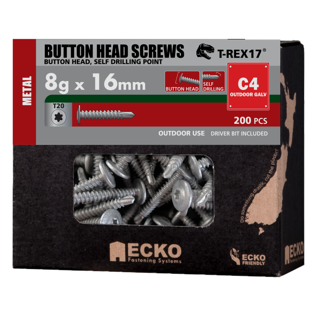 T-REX17® Hex Head Screw - 316 S/Steel - ECKO Fastening Systems