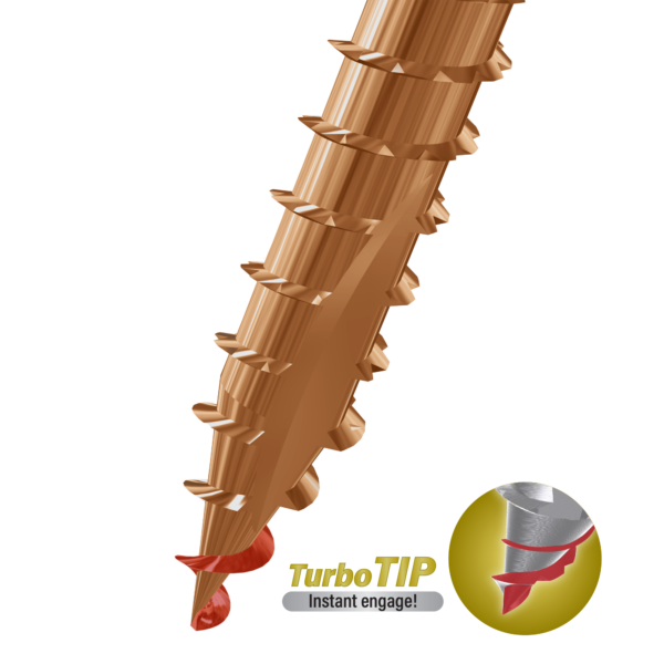 T-REX17® JoltScrew TurboTIP - 316 S/Steel Bronze - ECKO Fastening Systems