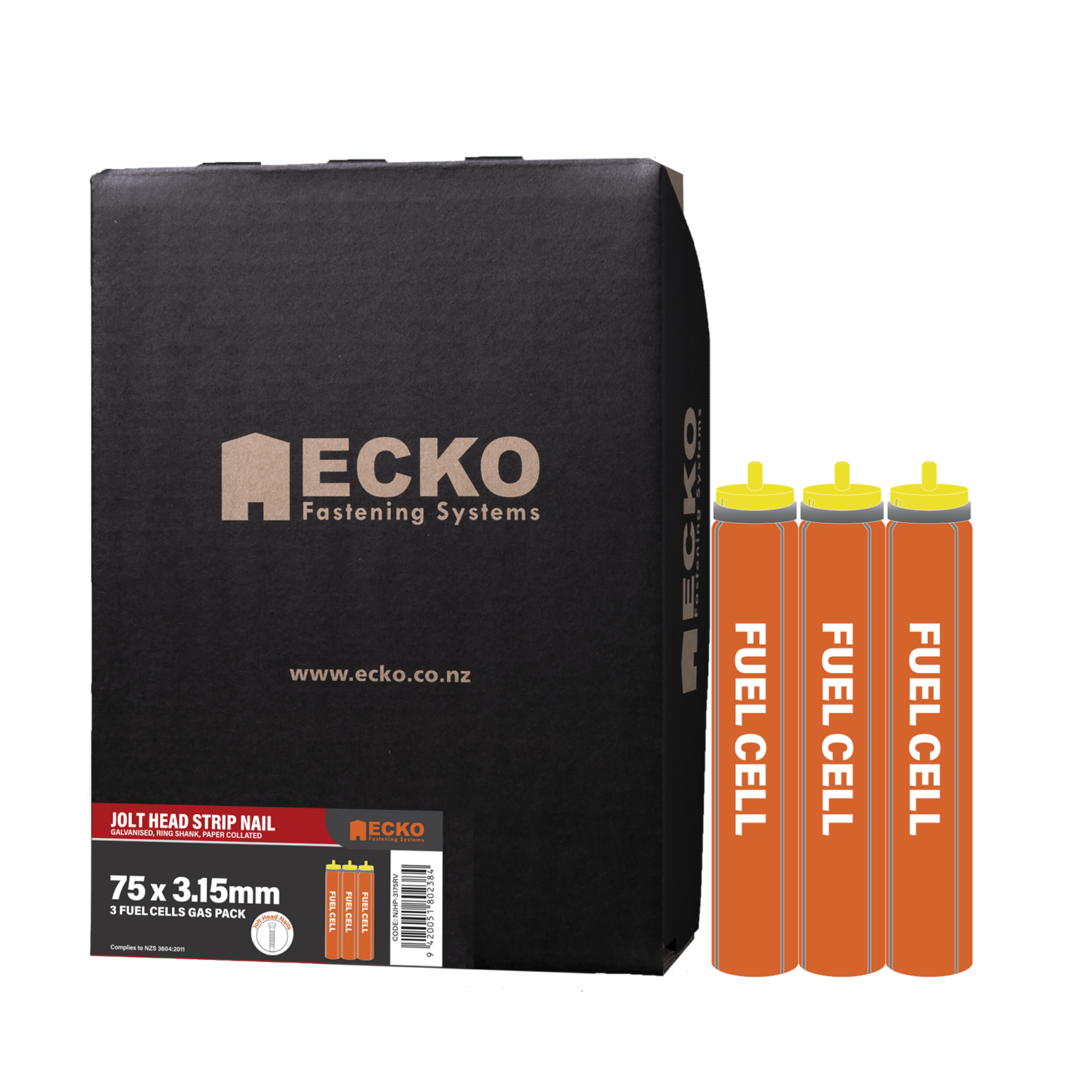 Jolt Head Paper Collated Framing Nails Gas Pack - ECKO Fastening Systems